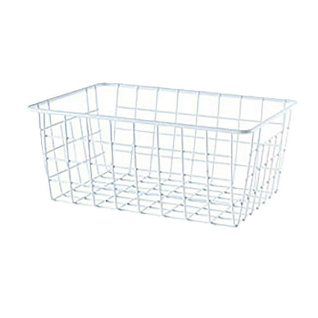 Openpig 11" Upright Freezer Storage Baskets, White Wire Storage Bins ...