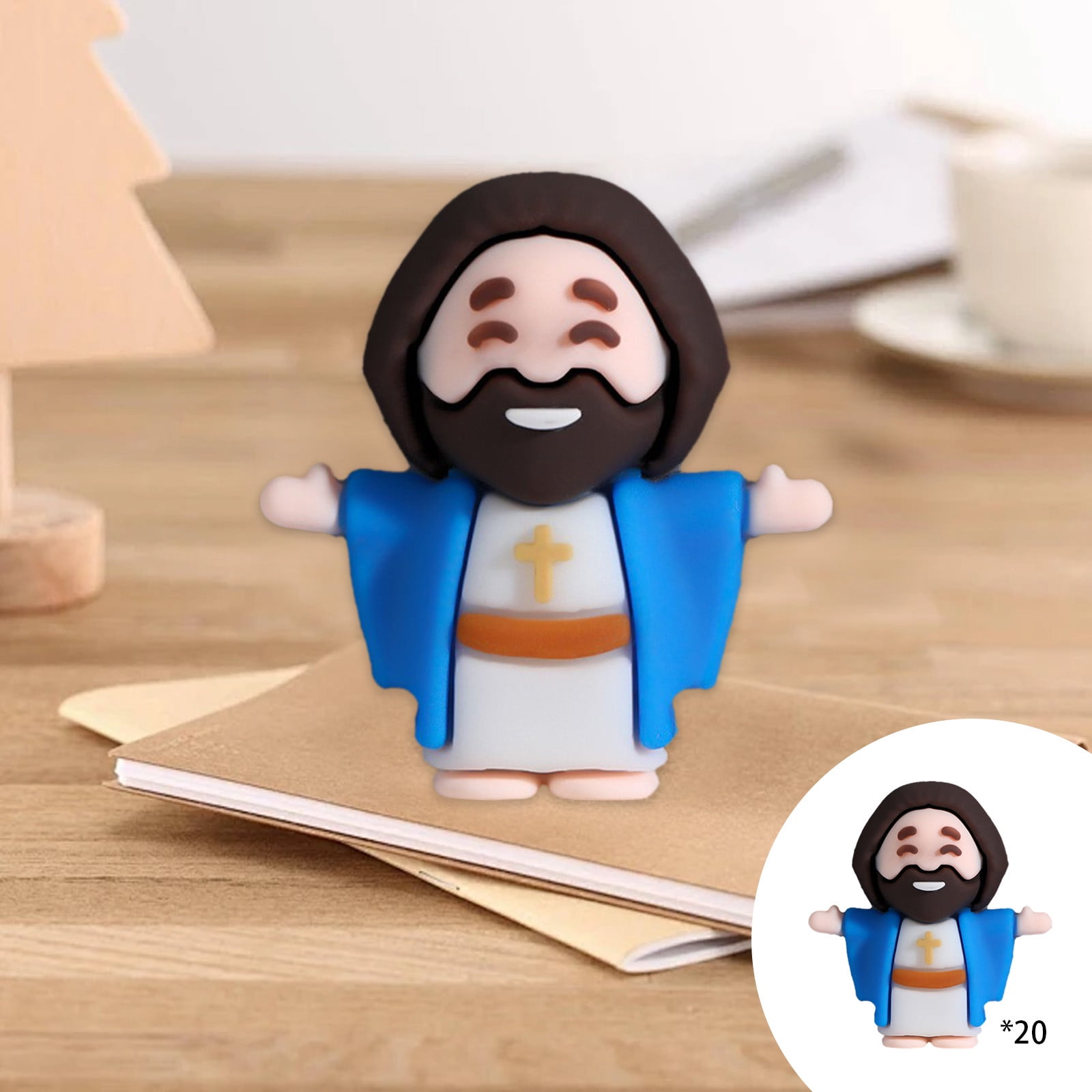 Openpig 20 PCS Mini Jesus Figures Jesus Doll Little Jesus Figurine to ...