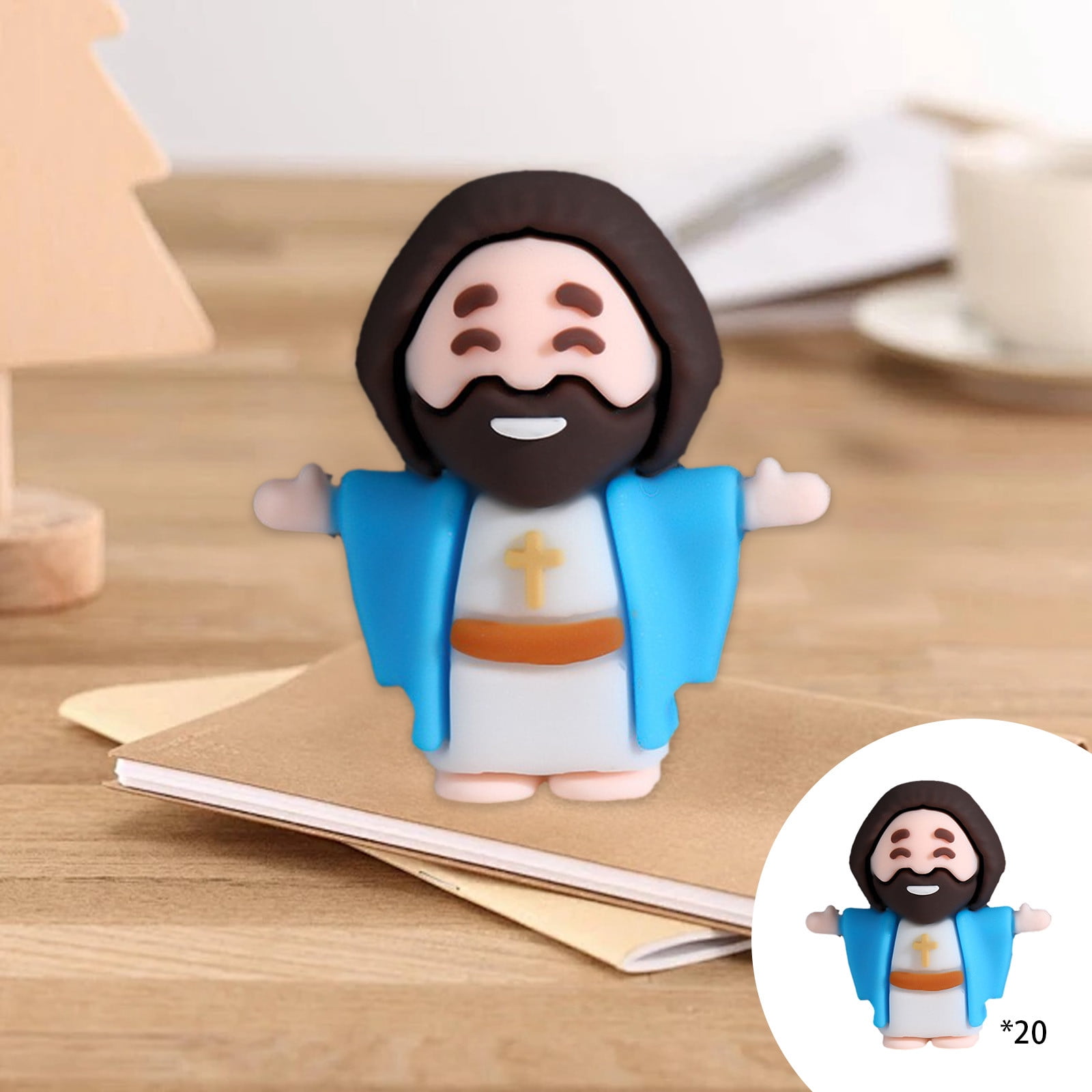 Openpig 20 PCS Mini Jesus Figures Jesus Doll Little Jesus Figurine to ...