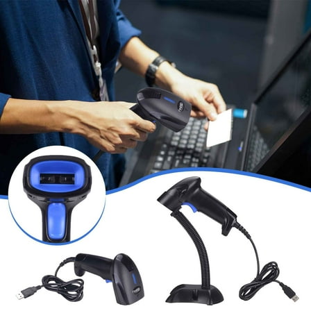 Symbol LS2208 Handheld Barcode Scanner Kit with Gooseneck Stand and ...