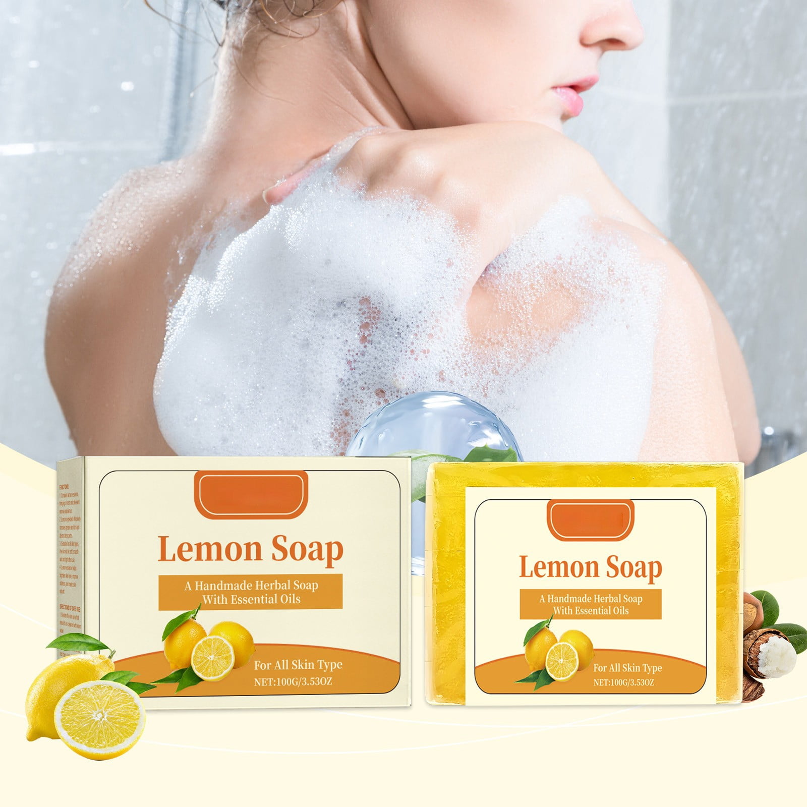 Openpig Clearance Lemon Soap VC Skin Cleanser To Oil Clean Facial Wash ...