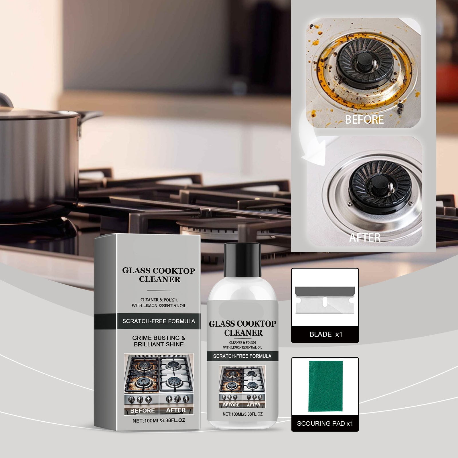 Openpig Cooktop Cleaner - Stove Top Cleaner and Polish for Ceramic ...