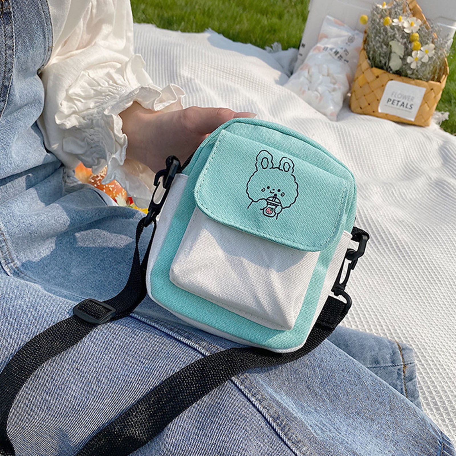 Openpig Cute Small Crossbody Purse Kawaii Wallet Kawaii Canvas Purse ...