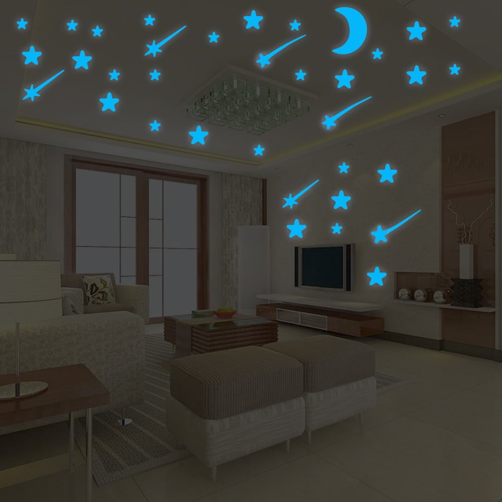 Openpig Glow in The Dark Star Stickers Luminous Decor, 3D for Ceiling ...