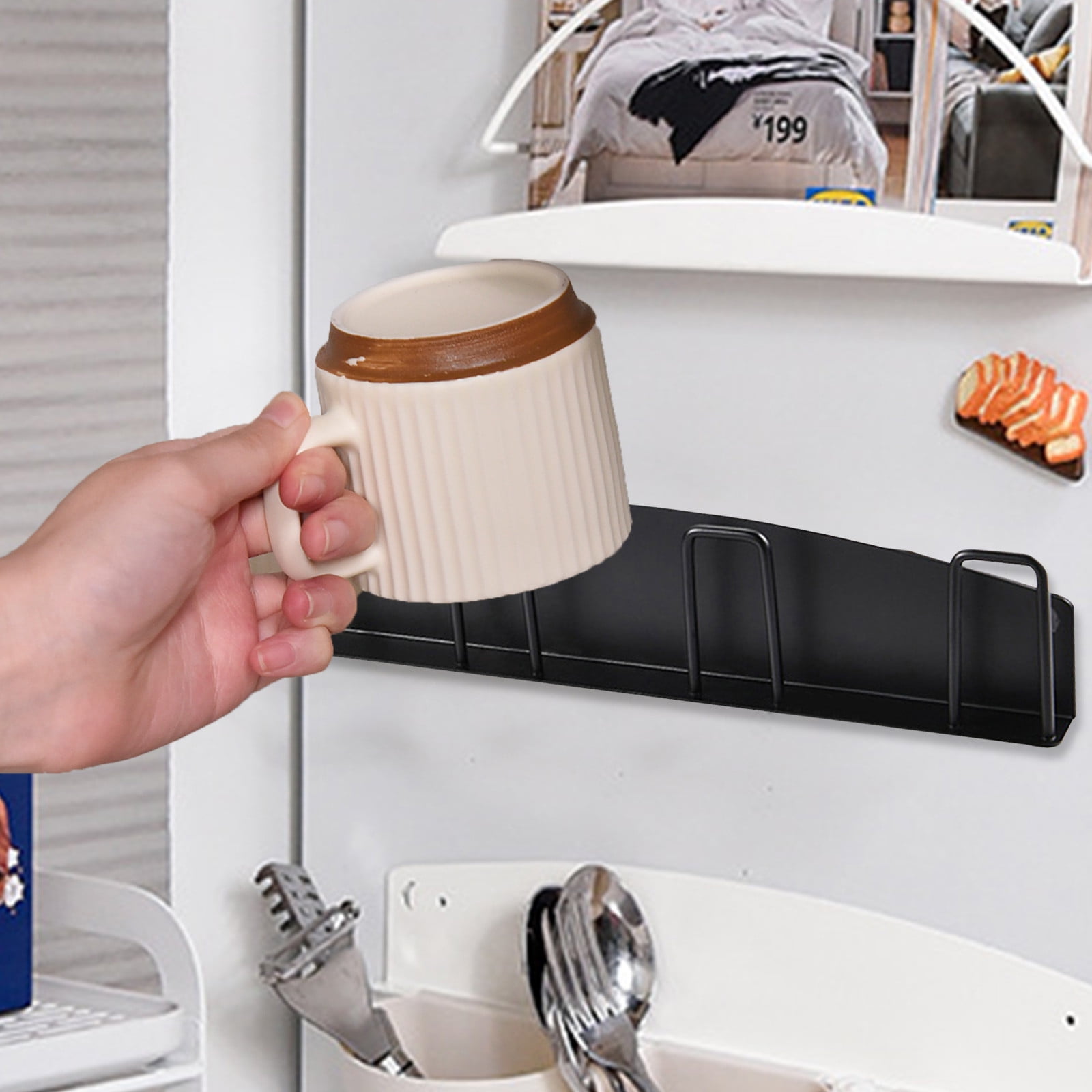 Openpig Magnetic Cup Holder, Heavy Duty Magnetic Coat Rack For Metal ...