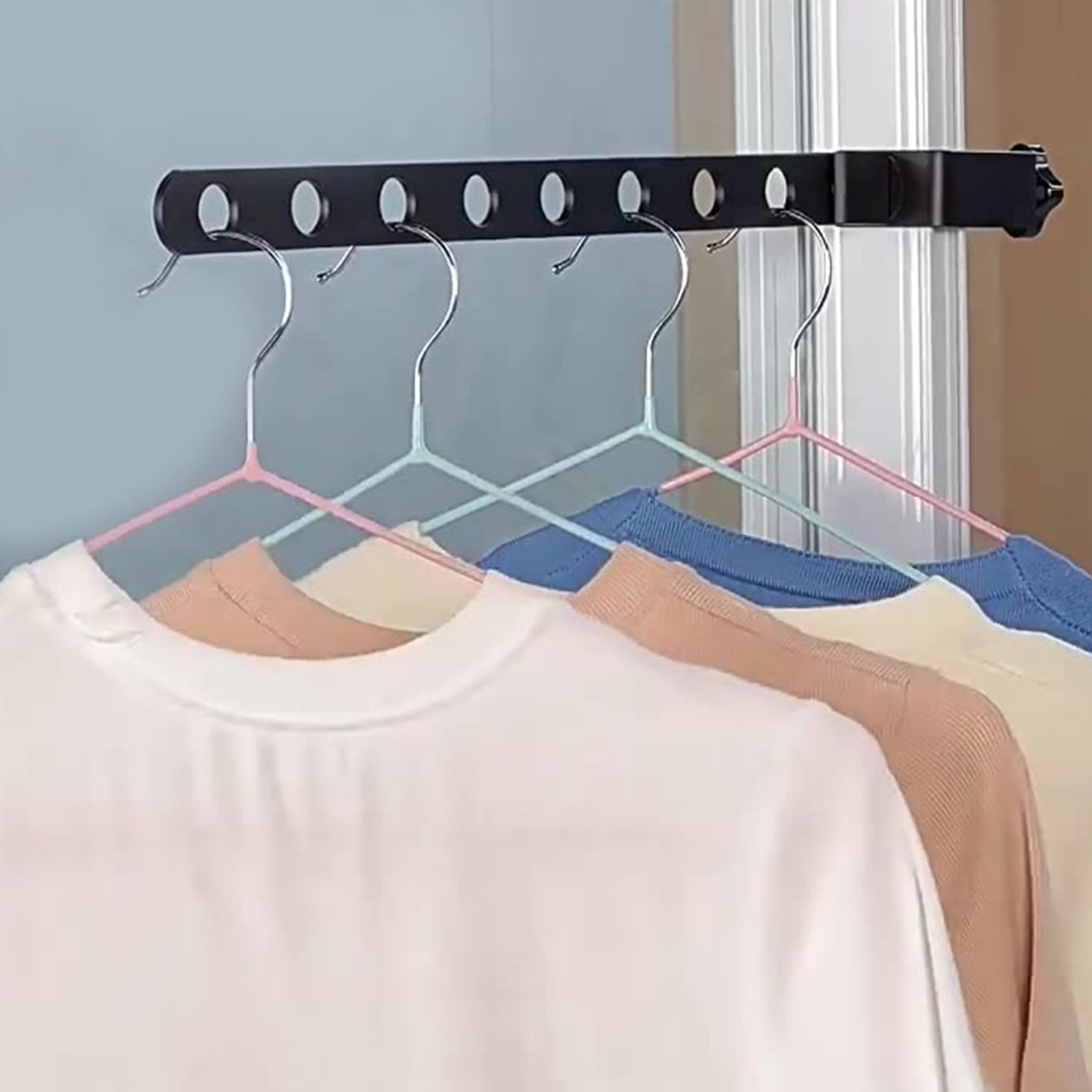 Openpig Wall Hanger Folding Clothes Hanger Rack Clothes Storage ...