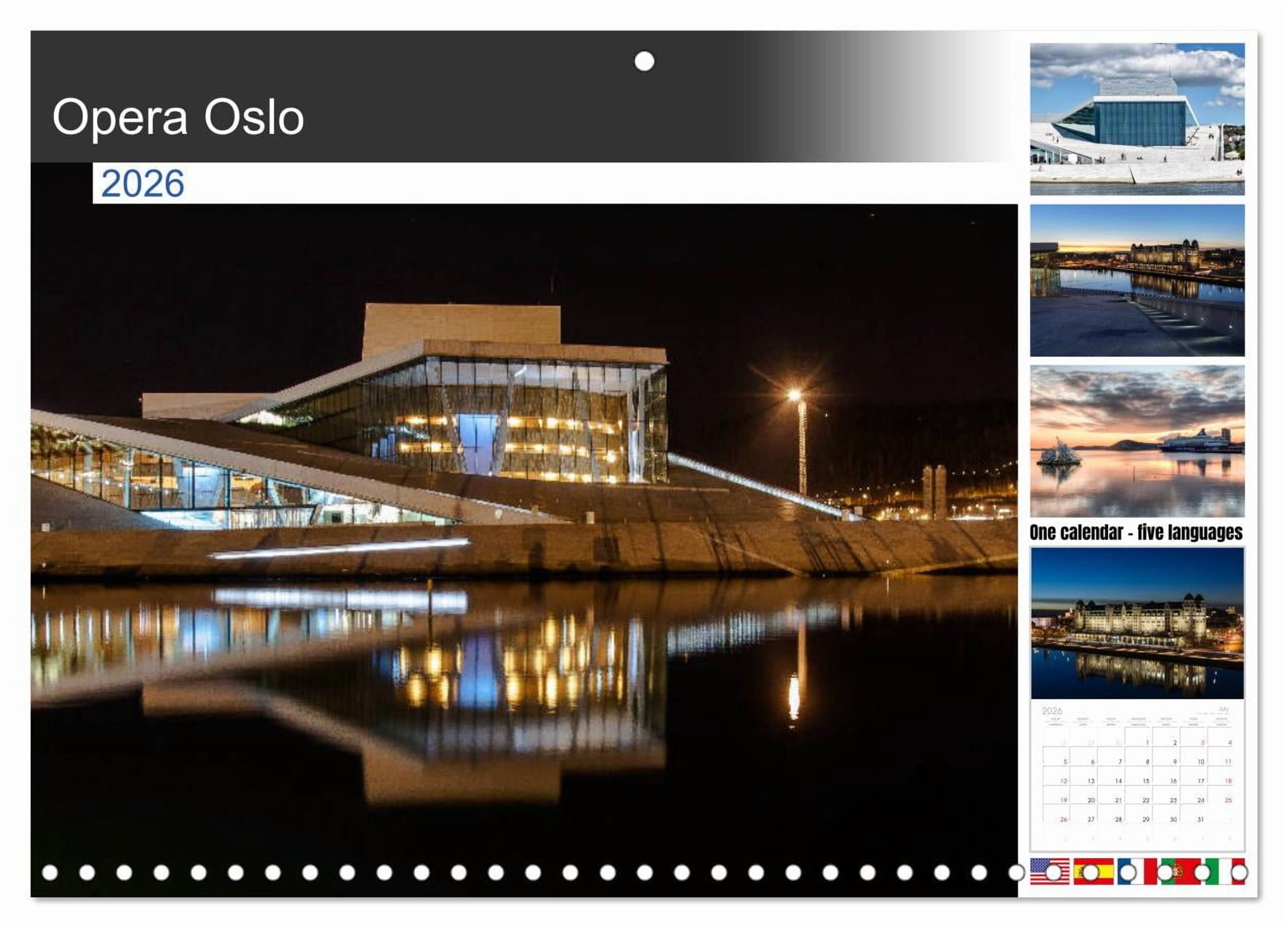 Opera Oslo (Monthly Wall Calendar 2026 11.7 x 16.5 (open)), CALVENDO 14 ...