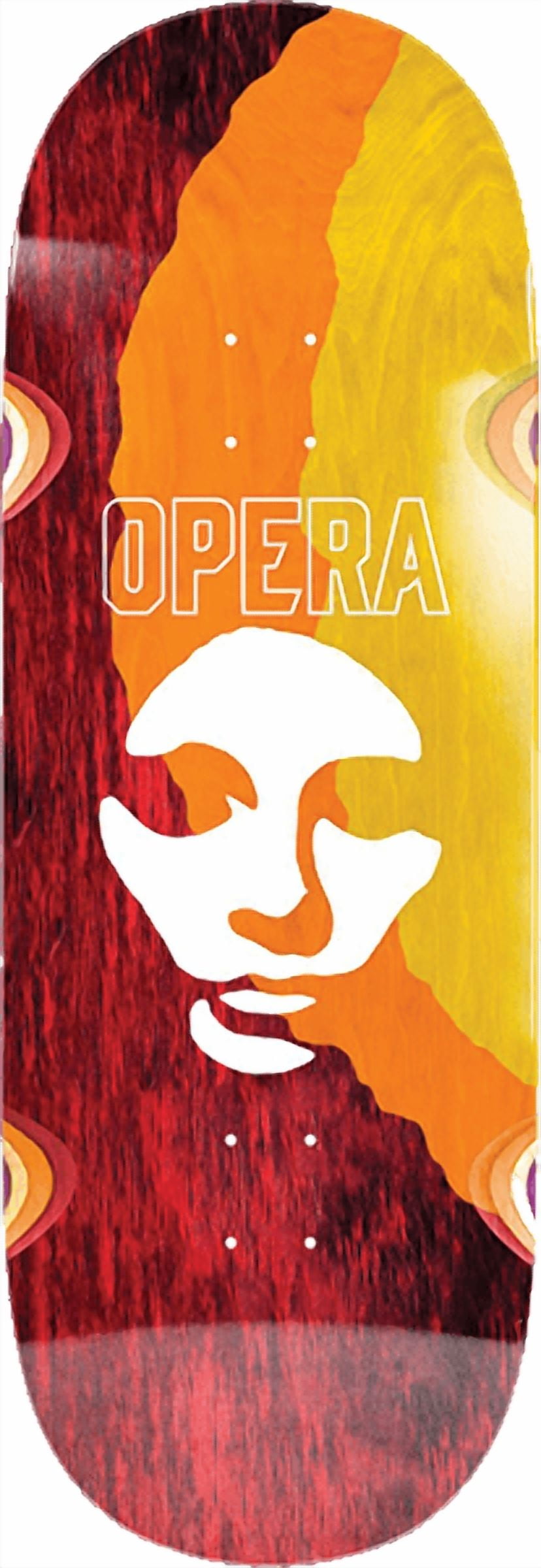 Opera Triple Torn Big Mask Red / Orange / Yellow Skateboard Deck - 11 ...