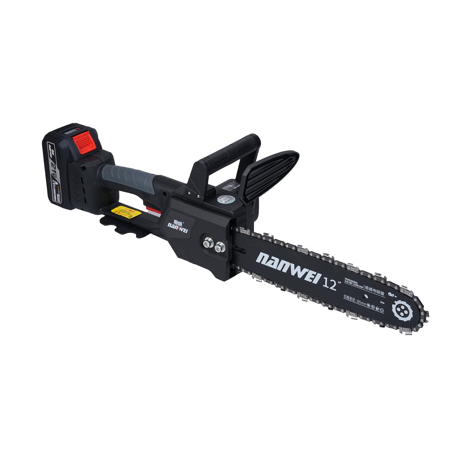 Operated 12inch Cordless Chainsaw Electric Chainsaw 21V 4000mah Battery ...