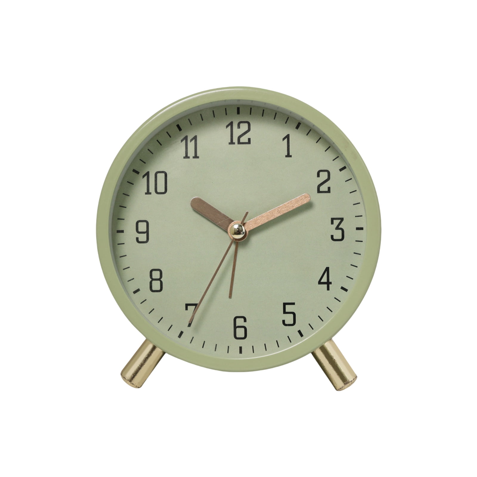 Operated Analog Alarm Clock with Quiet Movement and Night Light Desk ...