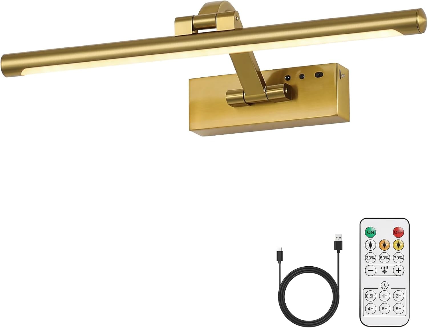 Operated Wall Sconce with Remote - 3CCT Picture Lights for Wall, 270 ...