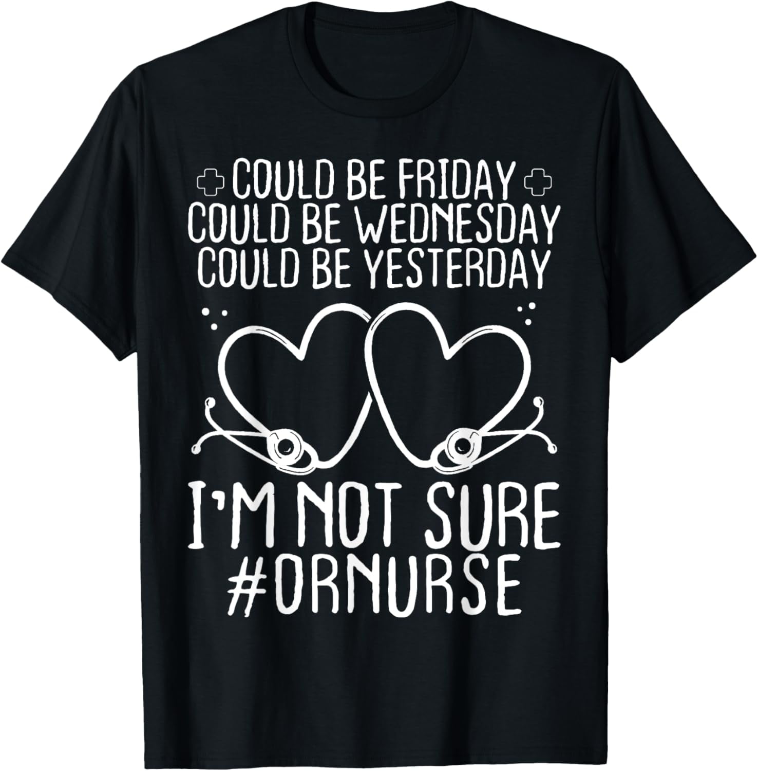 Operating Room Nurse Essentials Night Shift Stethoscope T-Shirt ...