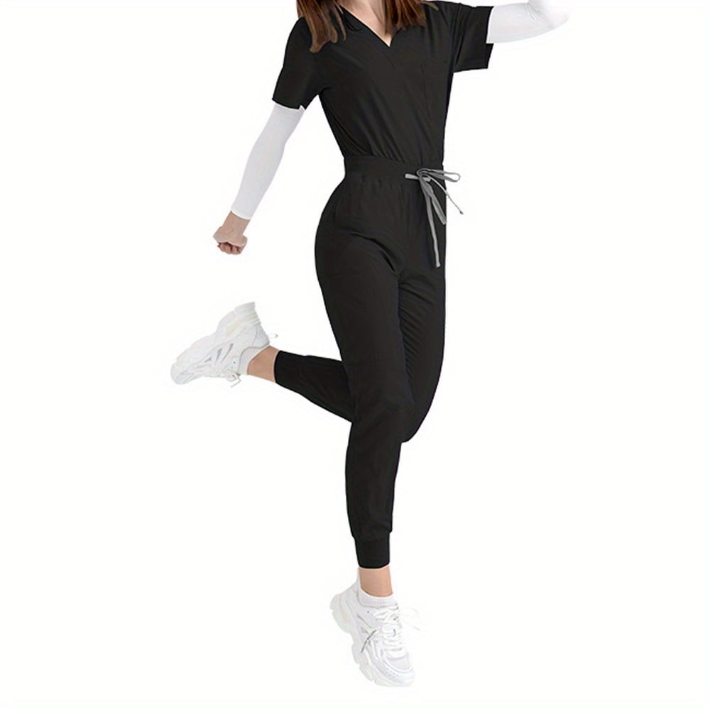 Operating Room Short-sleeved Hand Washing Clothes Women's Tops Work ...