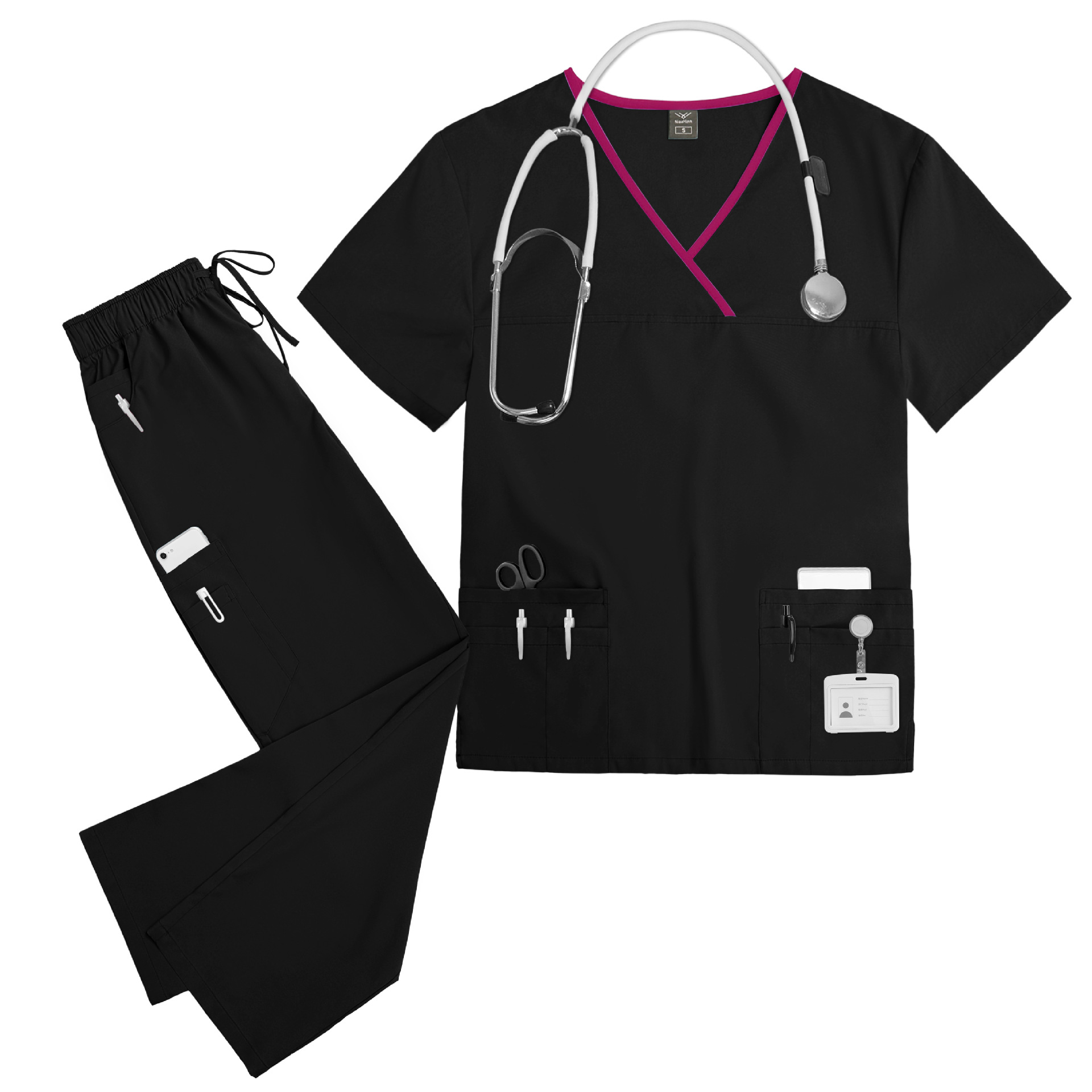 Operating room hand washing clothes, men's and women's short-sleeved ...