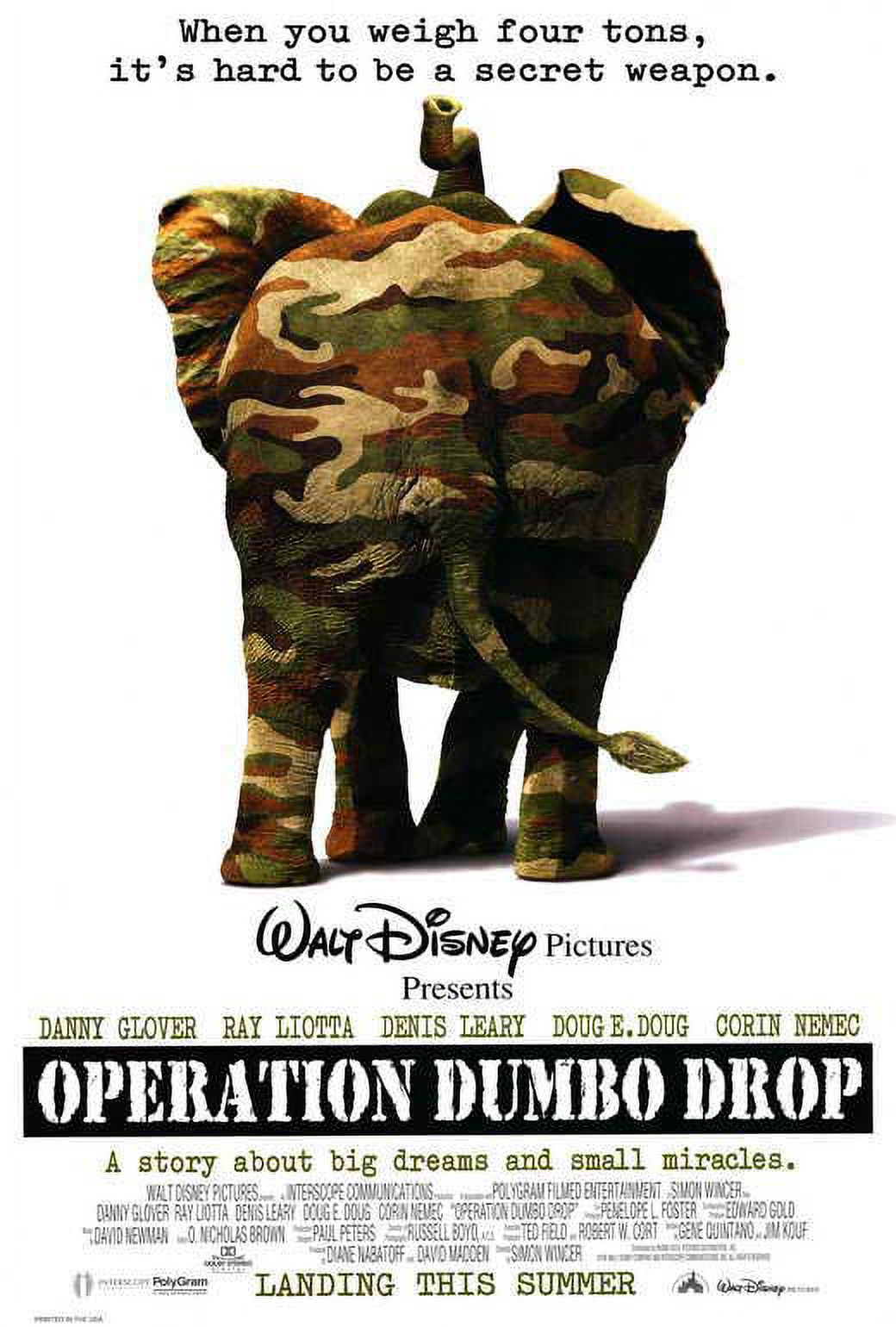 Operation Dumbo Drop - movie POSTER (Style A) (27" x 40") (1995 ...