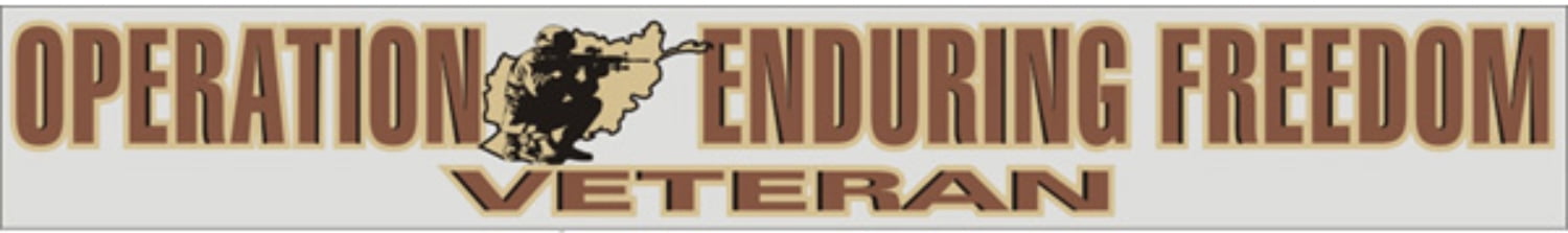 Operation Enduring Freedom Veteran Window Strip - Veteran Owned ...
