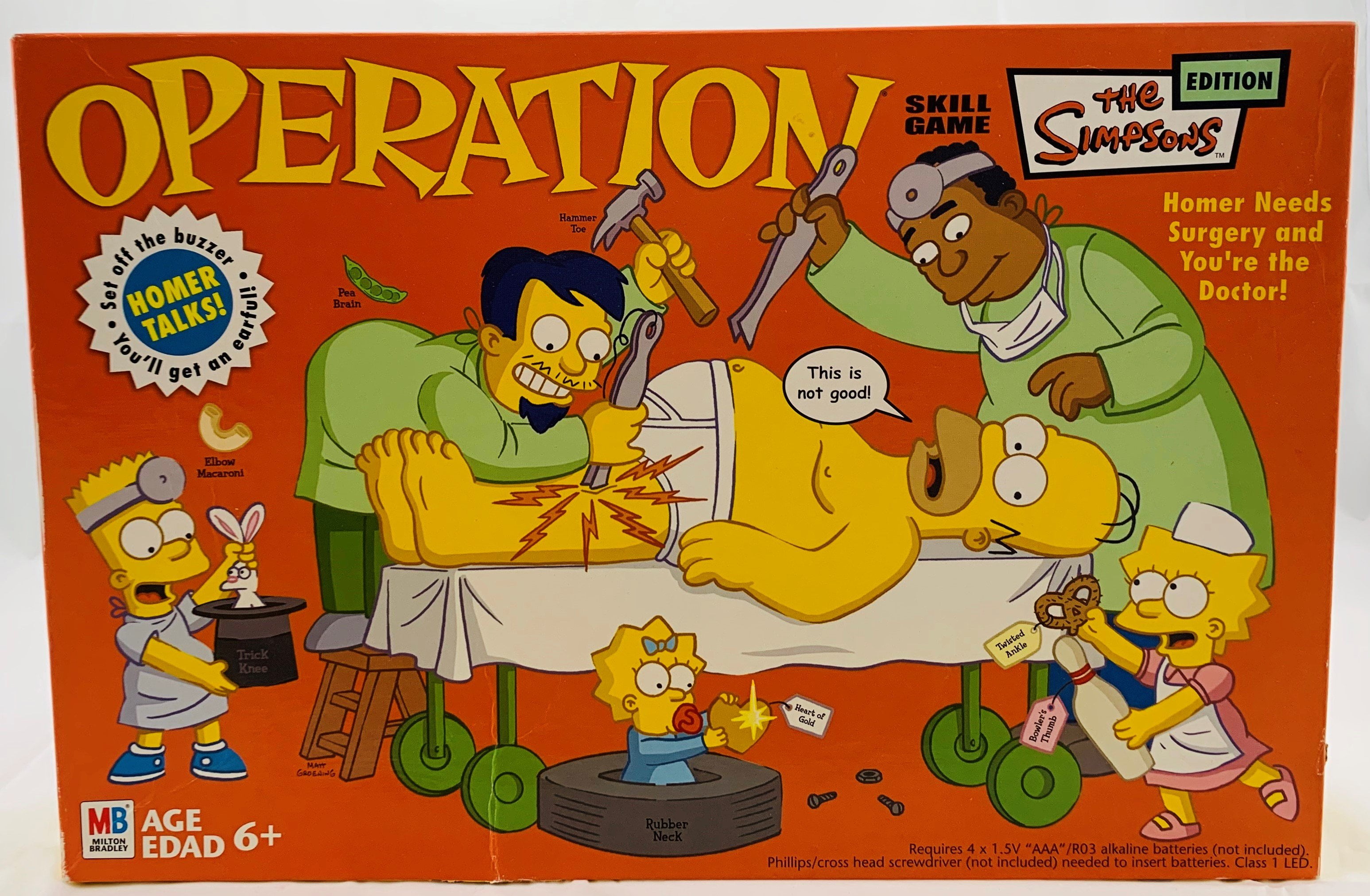 Simpsons Operation Game - 2005 - Milton Bradley - Great Condition ...