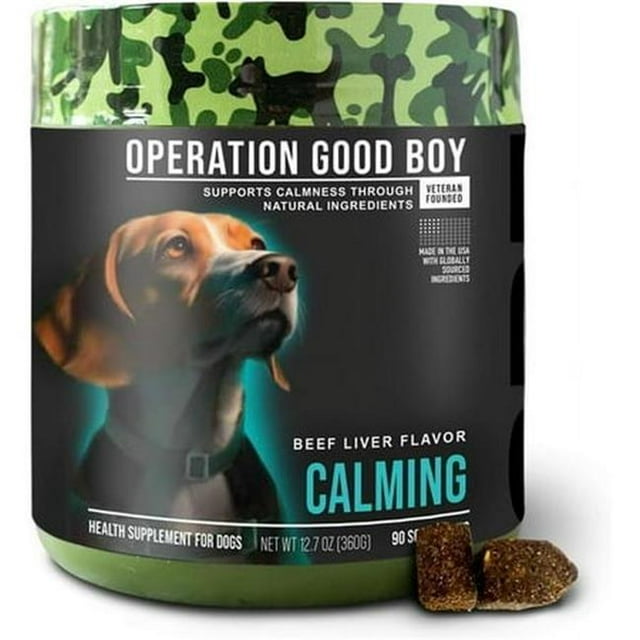 Operation Good Boy Relaxing Treats: Calming Beef Liver Flavor Soft Chews, 90 Count, 12.7 oz ...