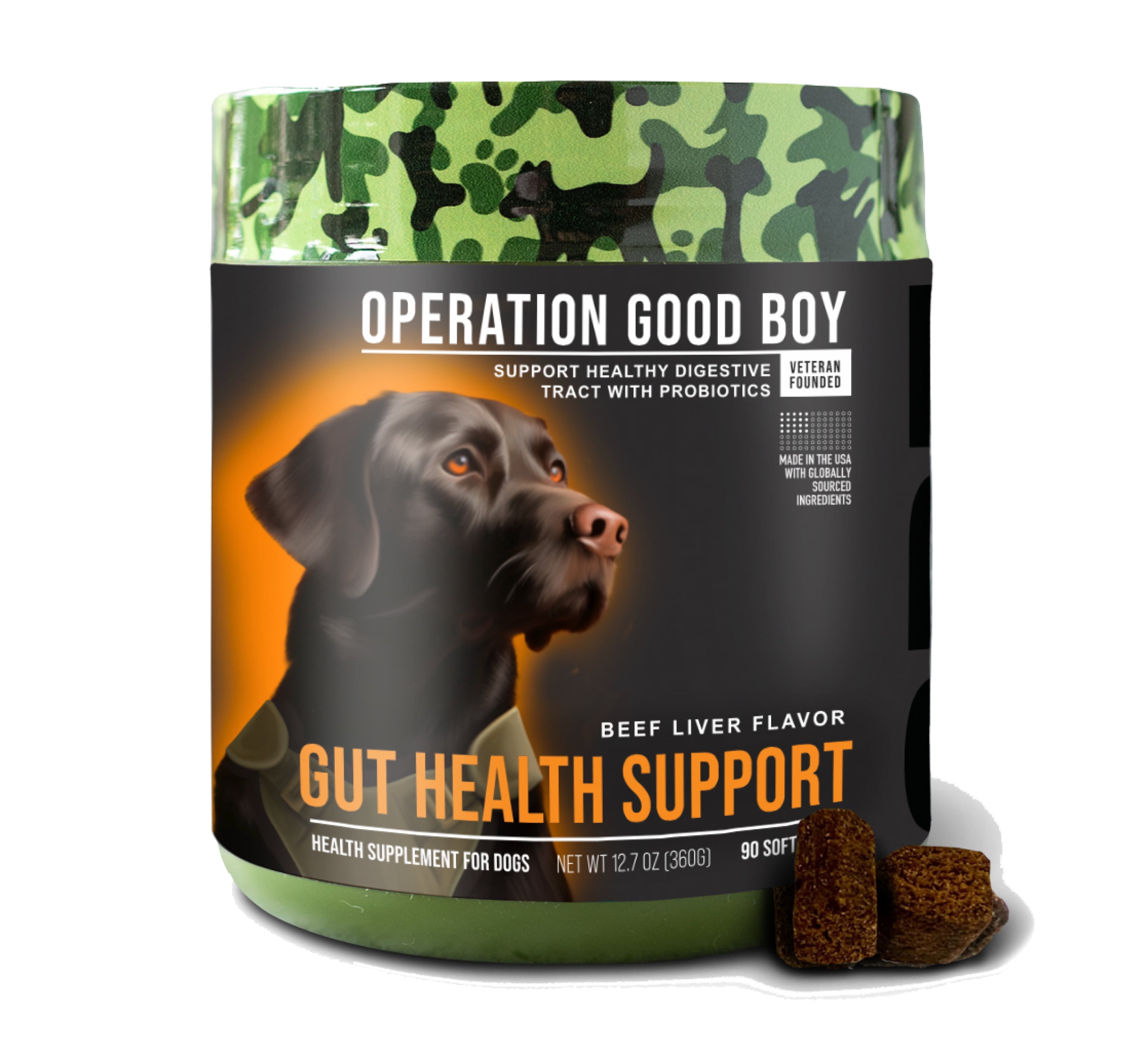 Operation Good Boy SRE: Gut Health Support Supplement for Dogs, Beef ...