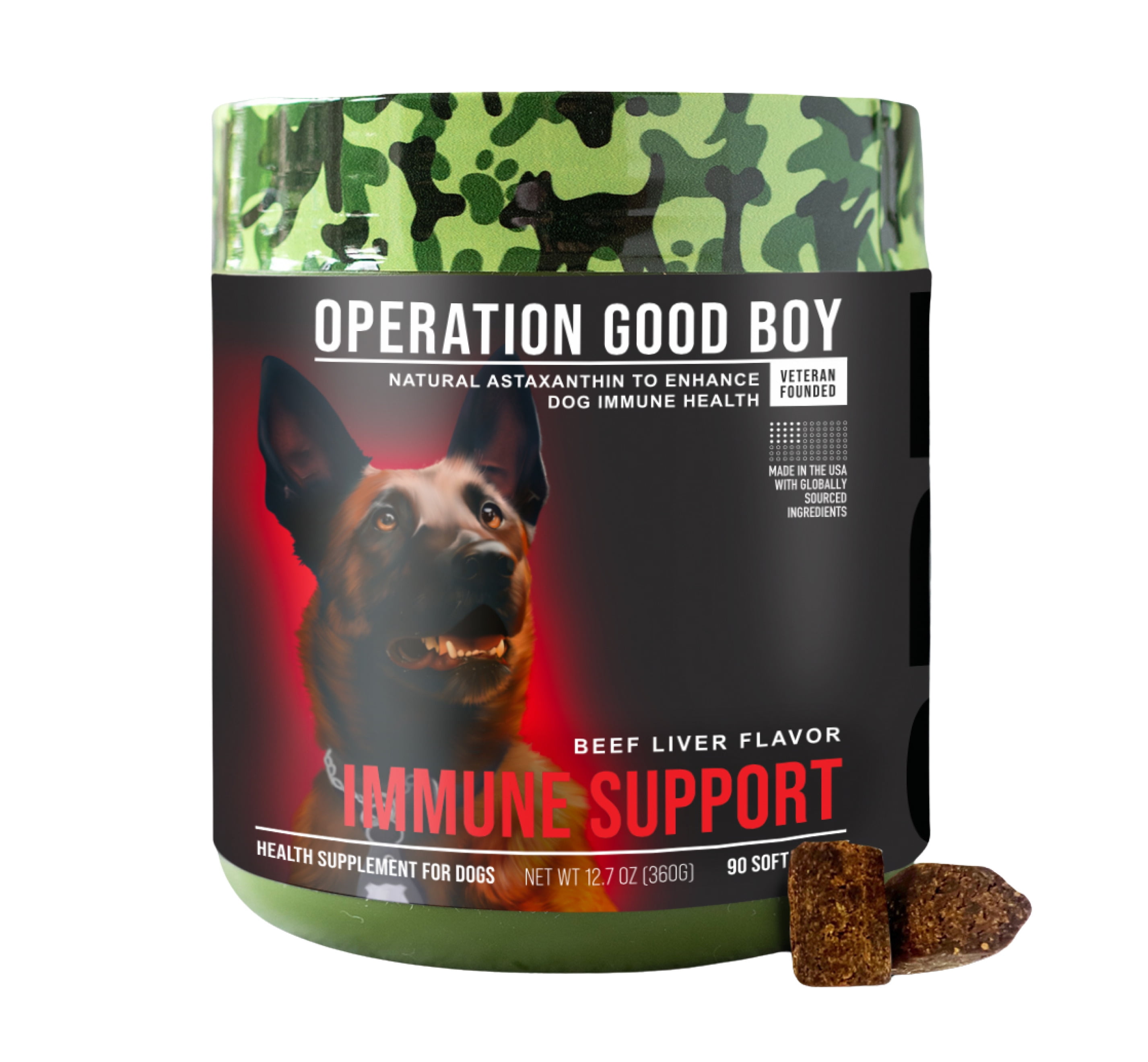 Operation Good Boy SRE: Immune Support Health Supplement for Dogs, Beef ...
