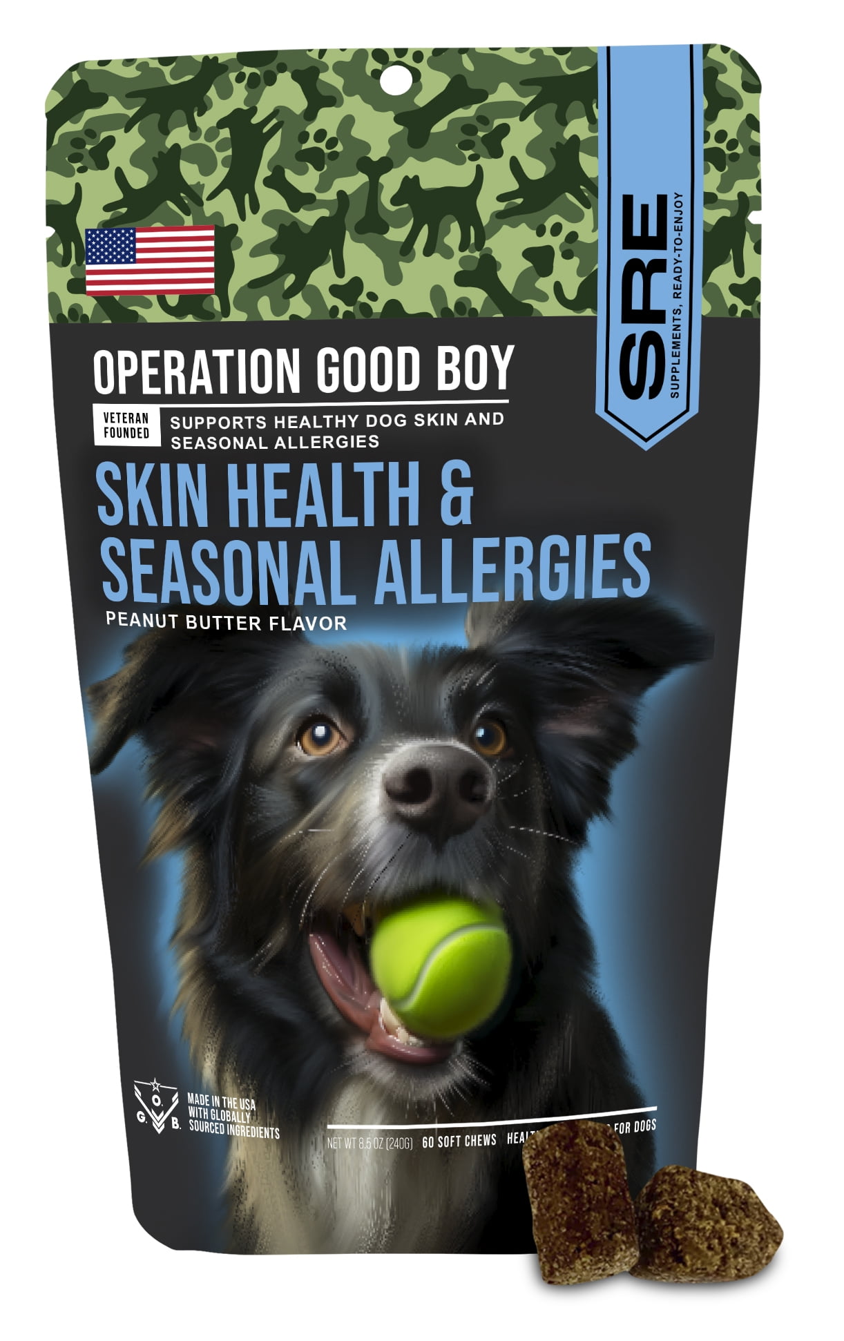 Operation Good Boy: Allergy Support Health Supplement for Dogs, Peanut ...