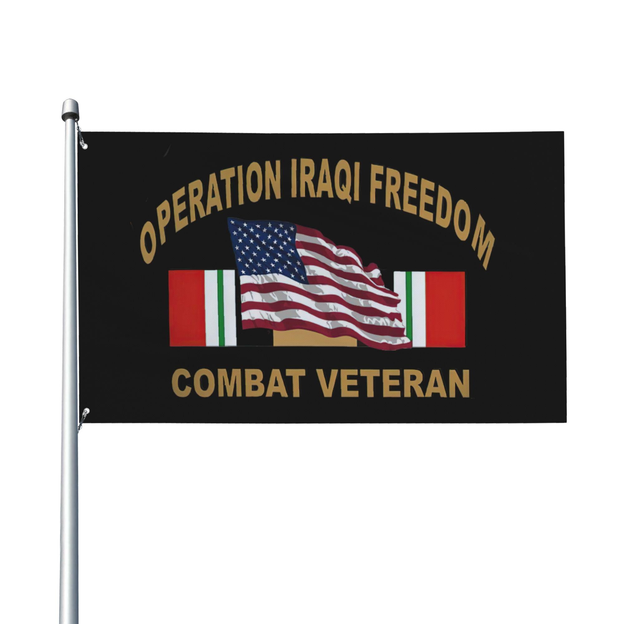 Operation Iraqi Freedom Combat Veteran Flag For Indoor Home House Decor ...
