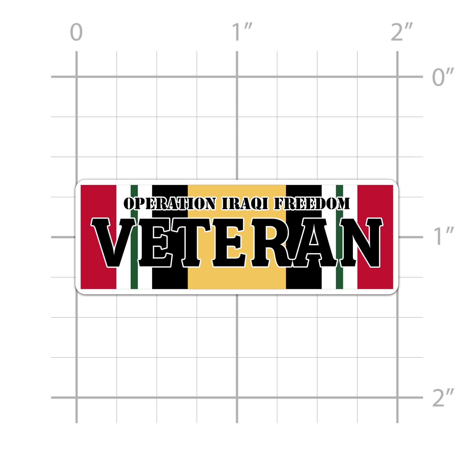 Operation Iraqi Freedom Veteran Ribbon Sticker for water bottle phone ...