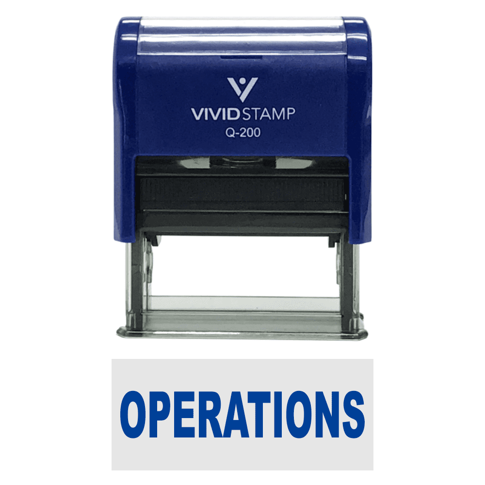 Operations Self-Inking Office Rubber Stamp(Blue Ink) - Q-200 - Walmart.com