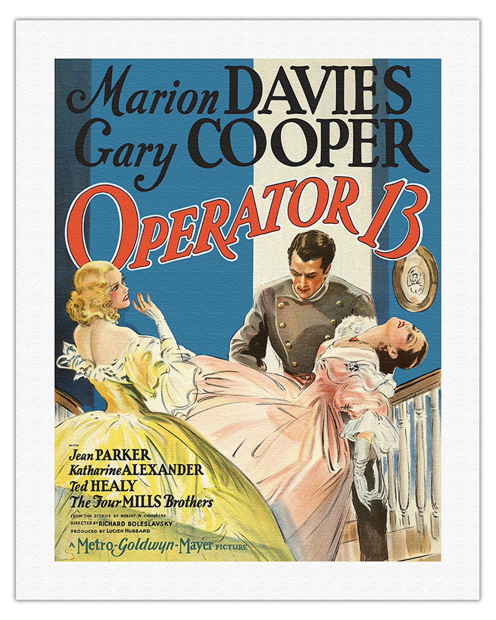 Operator 13 - Starring Marion Davies Gary Cooper Jean Parker - Vintage ...