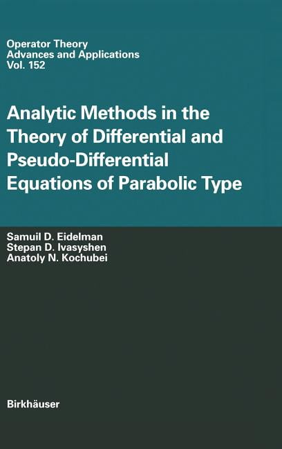 Operator Theory Advances And Applications Analytic Methods In The Theory Of Differential And