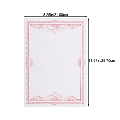 Operitacx 50 Sheets Certificate Paper Gold Foil Metallic Border Blank ...