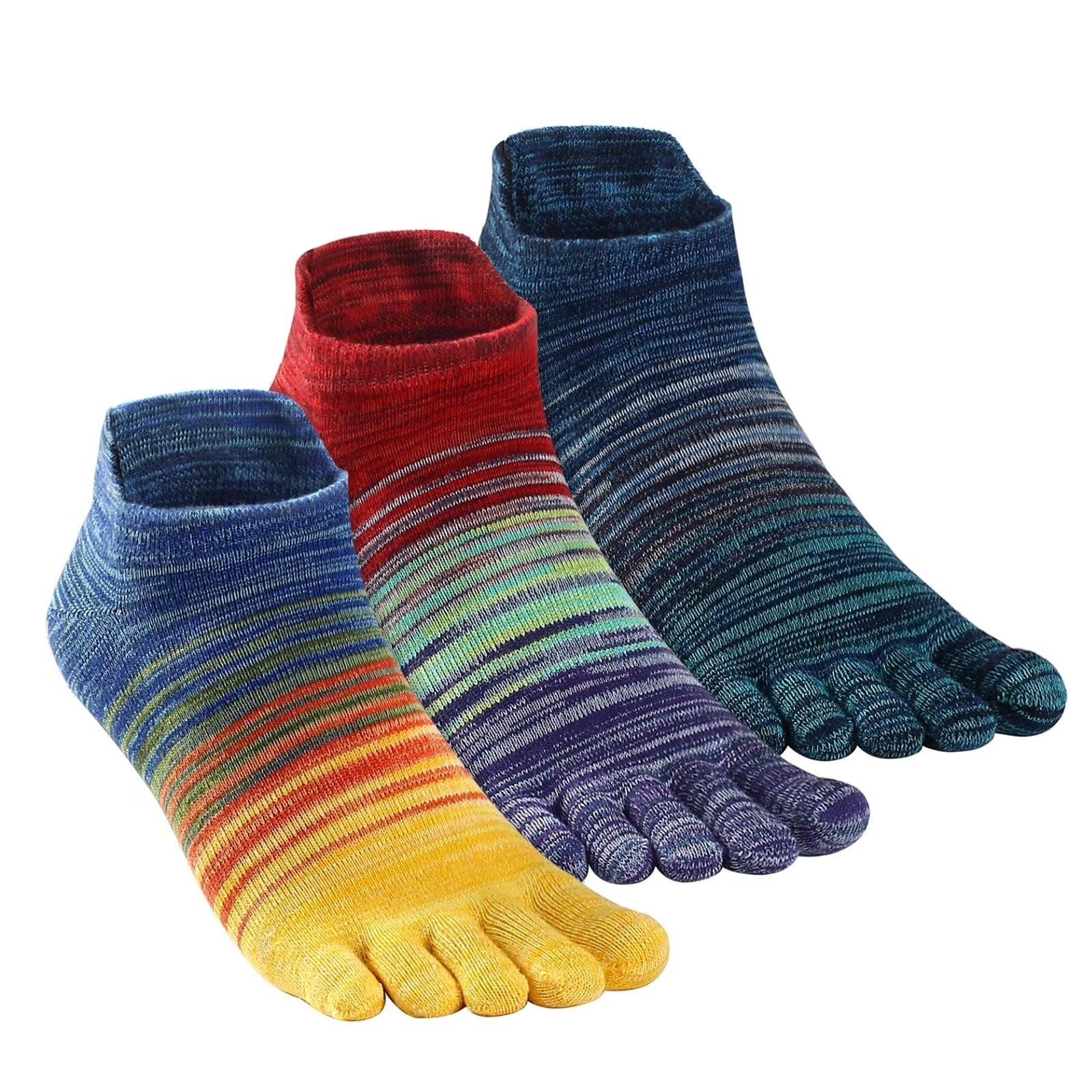 OpetHome Cotton Toe socks for women men, Walking Running Ankle five toe ...