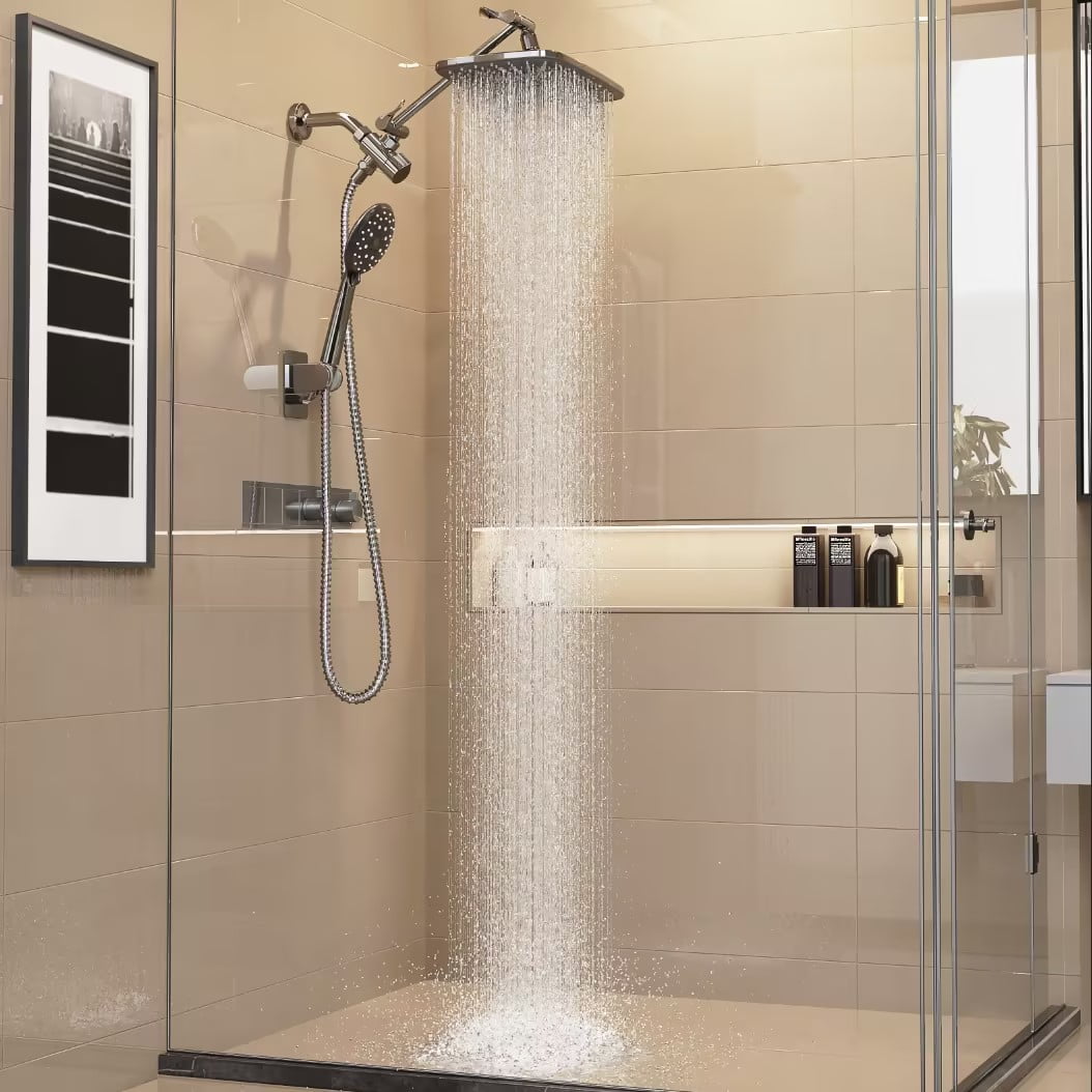 Ophanie 12 Inch High Pressure Rain Shower Head Combo with Adjustable ...