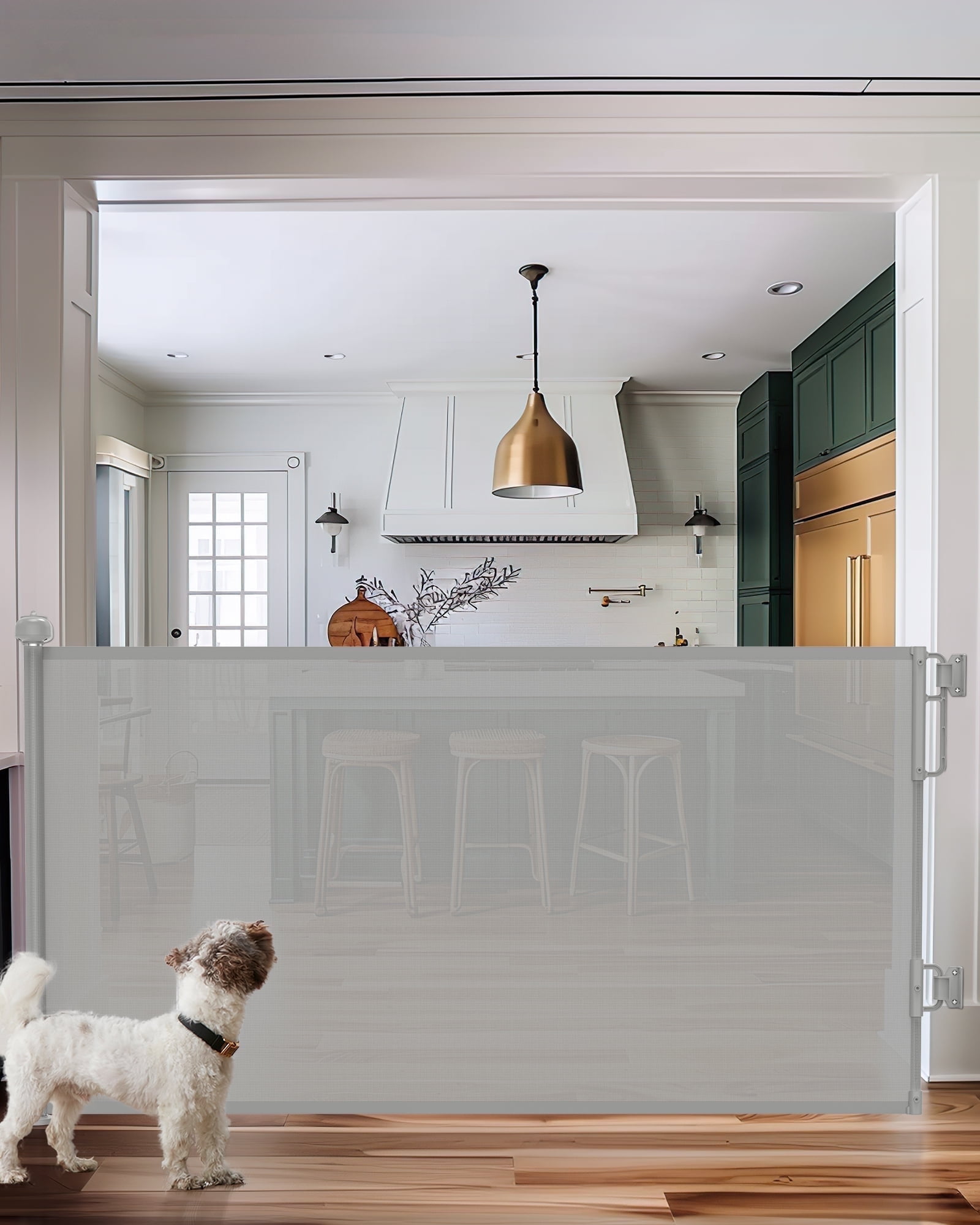 "Ophanie Retractable Mesh Baby Safety Gate, Indoor Stair and Doorway ...