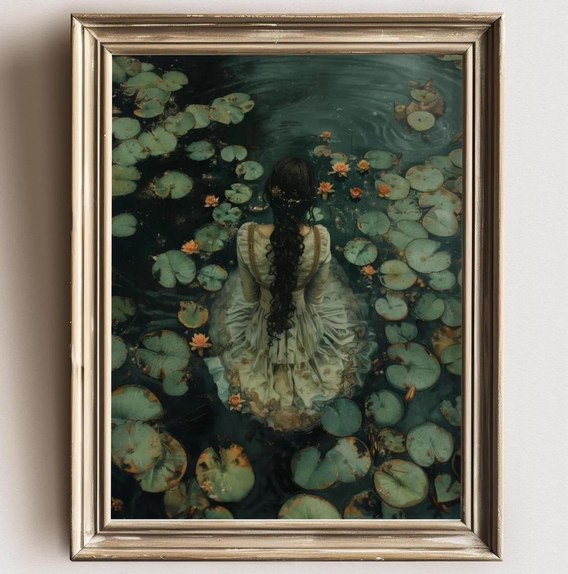 Ophelia Dark Academia Print - The Lake, Goth Moody Victorian Wall Art ...