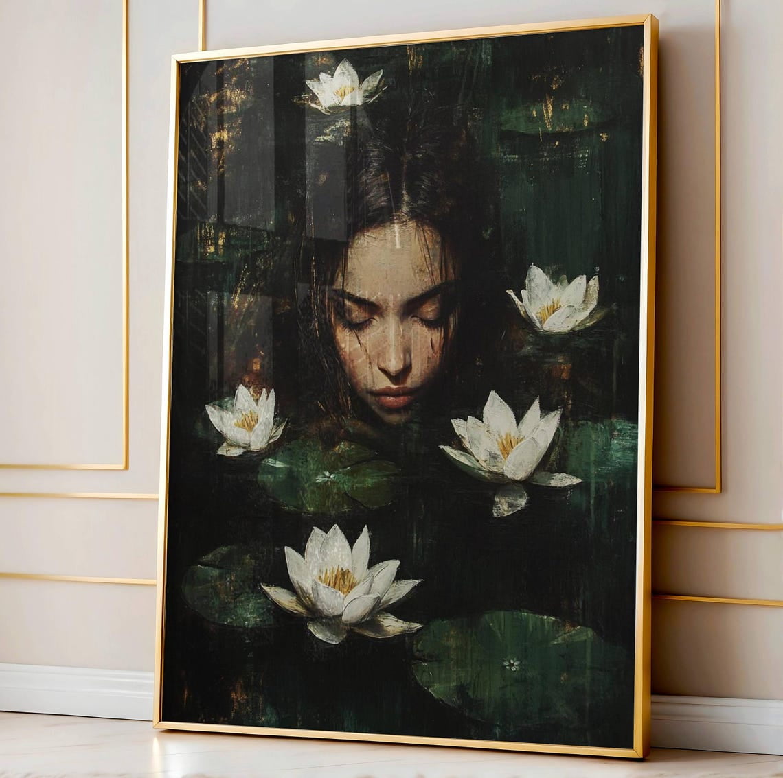 Ophelia Dark Academia Print, Moody Victorian Floral Art, Gothic Occult ...