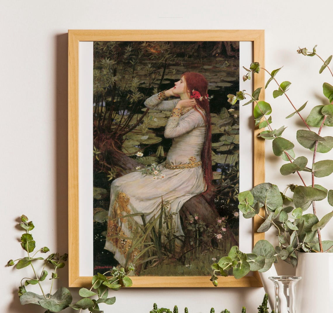 Ophelia John William Waterhouse Poster, Vintage Poster, Wall Decor ...