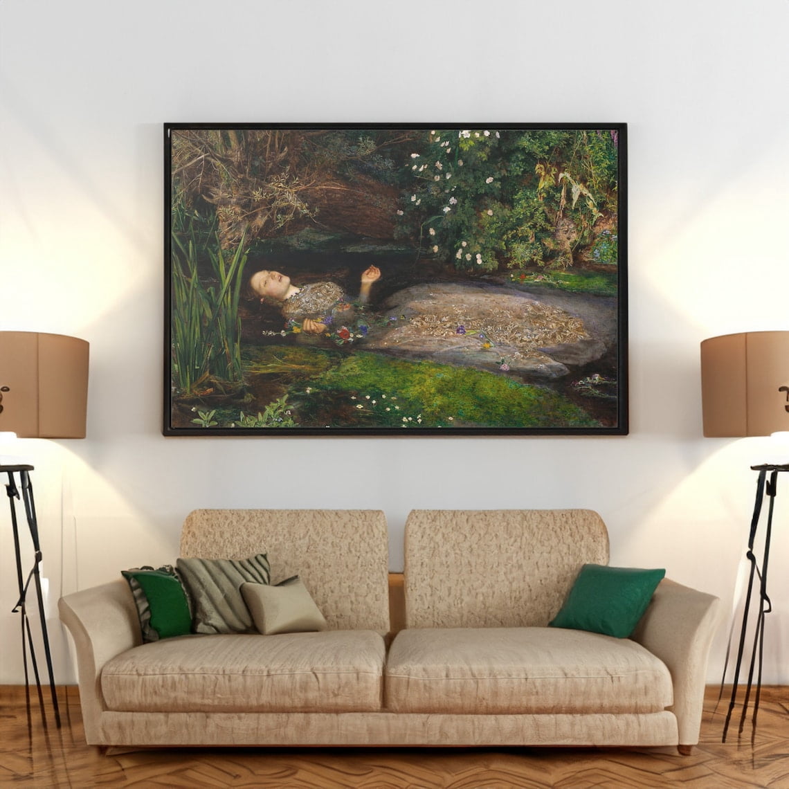 Ophelia Print by John Everett Millais, Pre-Raphaelite Art, Stretched ...