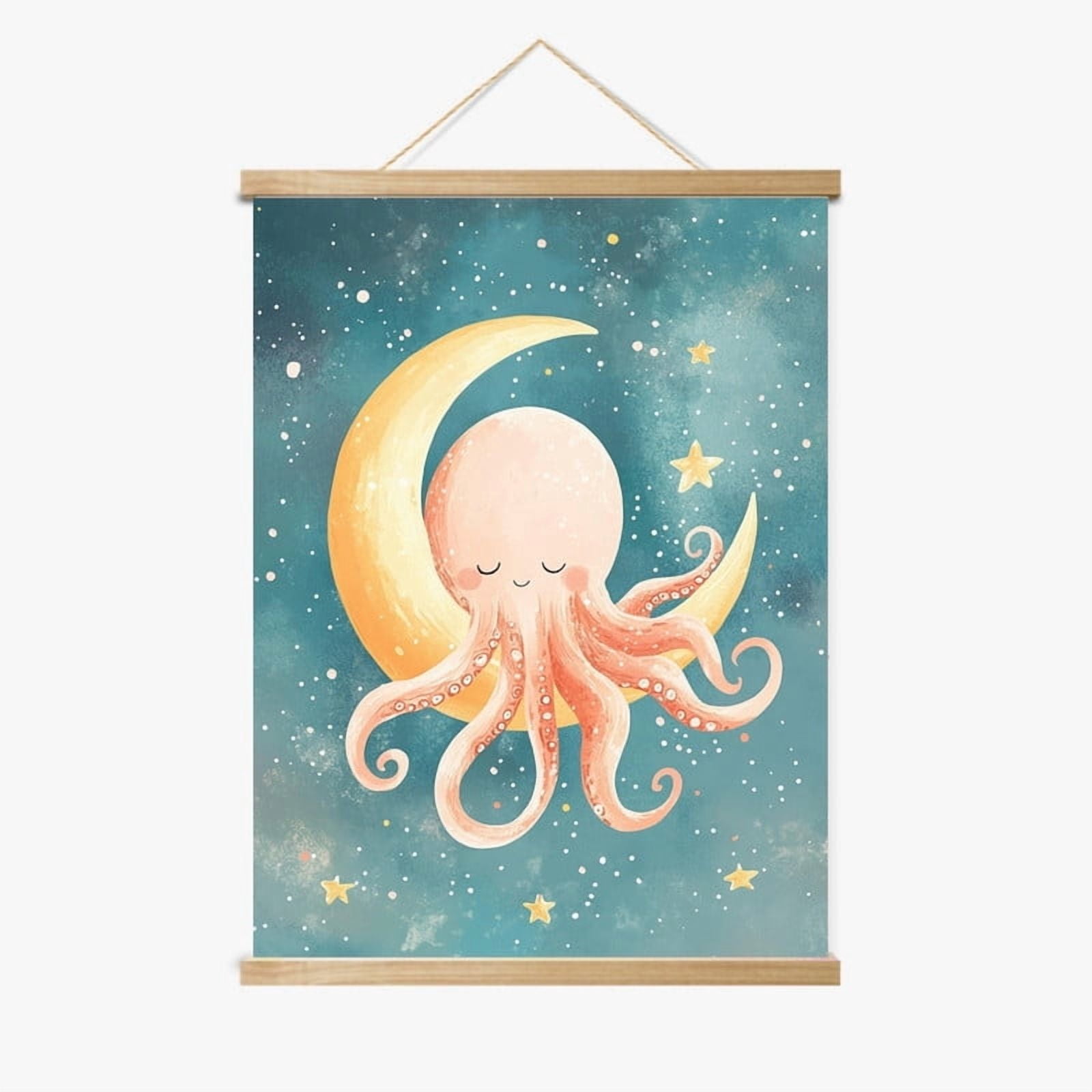 Ophelia the Octopus Magnetic Wood Frame Hanger by Dancing Littles ...