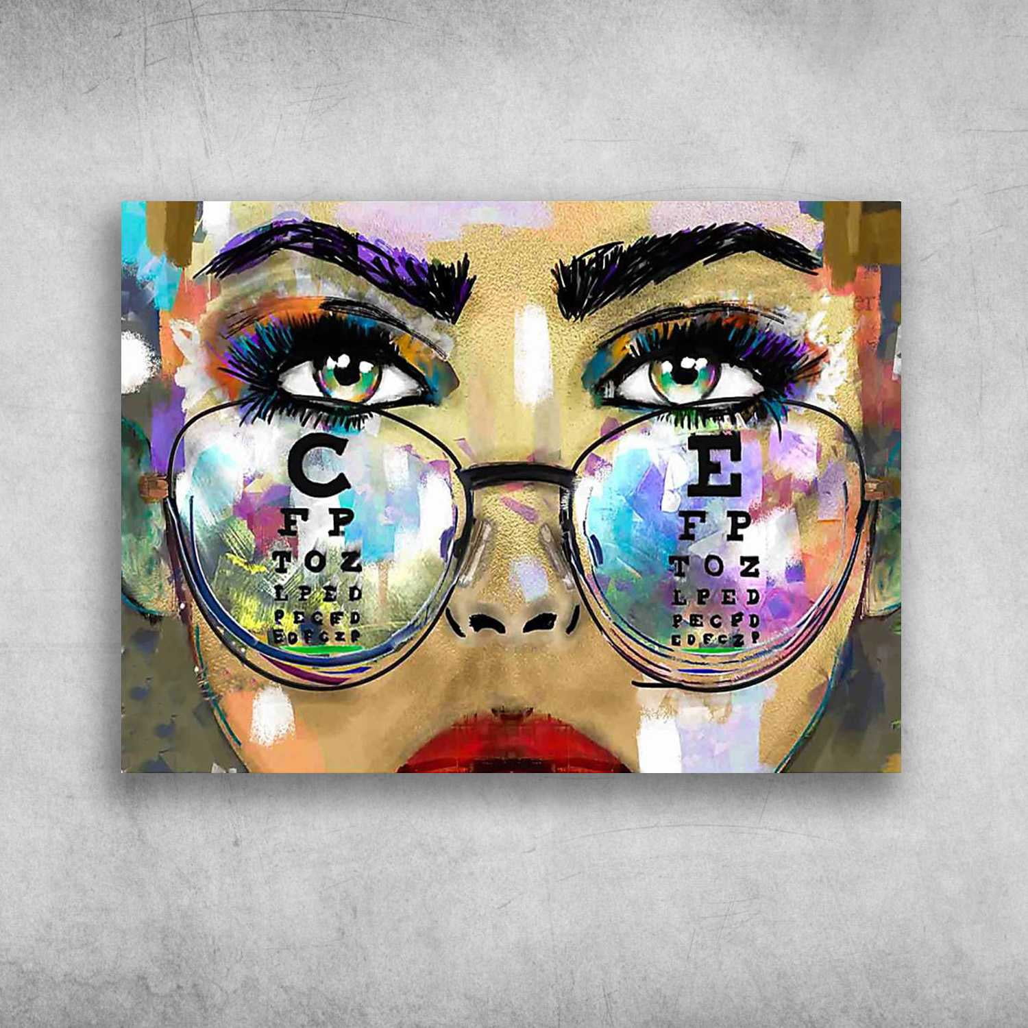 Ophthalmology Poster - Girl Wearing Glasses 16 x 24 Inch Poster ...