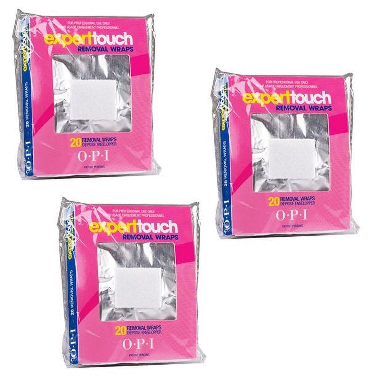 Opi Expert Touch Gel Nail Polish Remover Foil Wraps 20 Pcs Pack of 3 ...