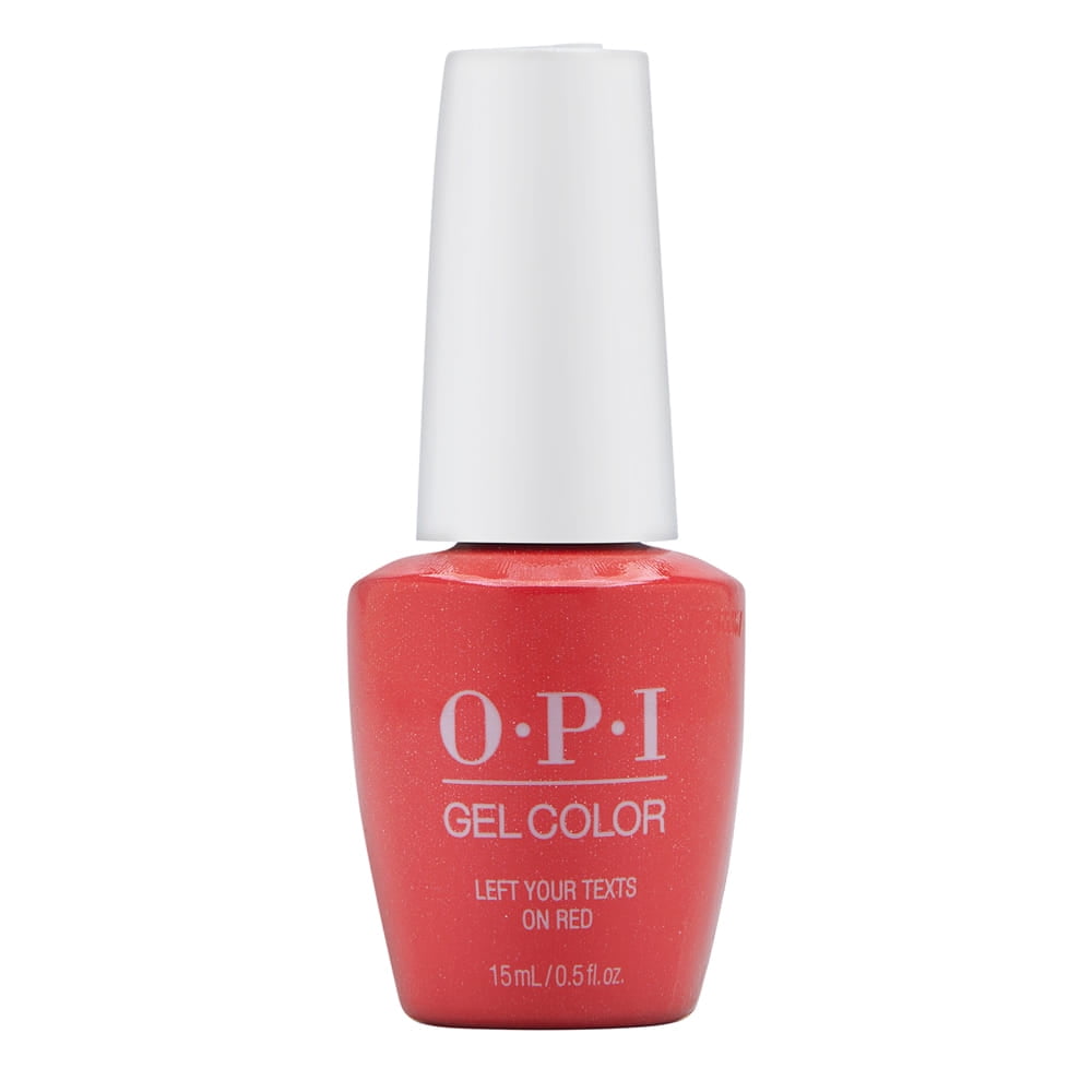 OPI GelColor Nail Polish GCS010 - Left Your Texts On Red - Walmart.com