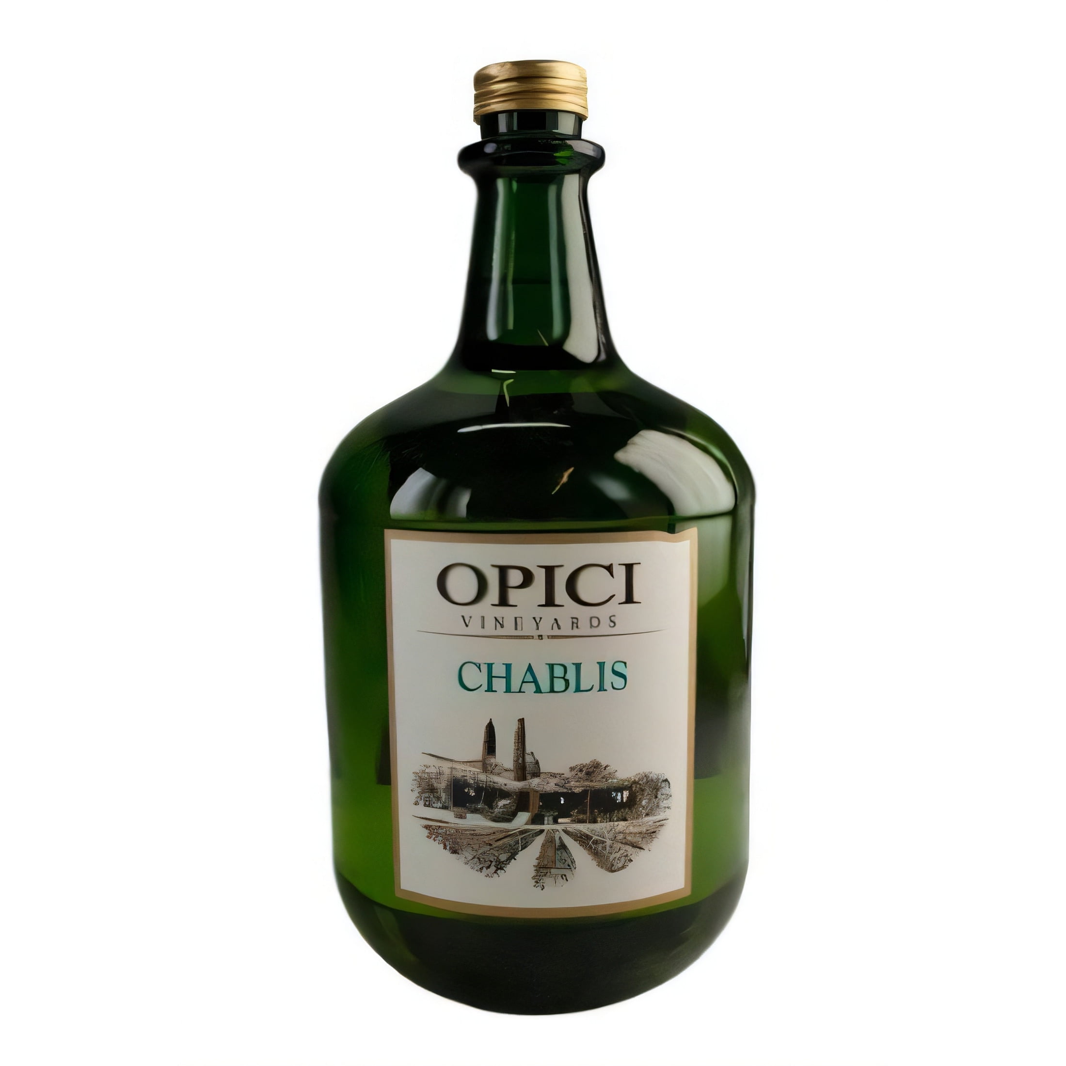 Opici Domestic Dry White Blend Wines Chablis, 3 L Glass Bottle ...
