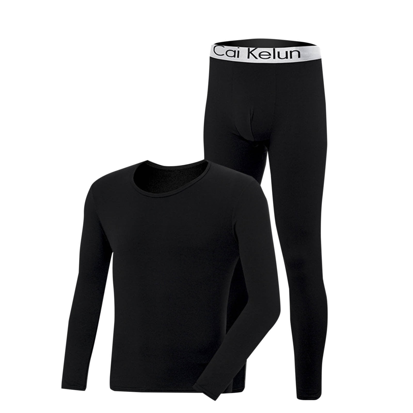 Oplxuo Men's Long Johns Winter Thermal Underwear Sets - Warm Fleece ...