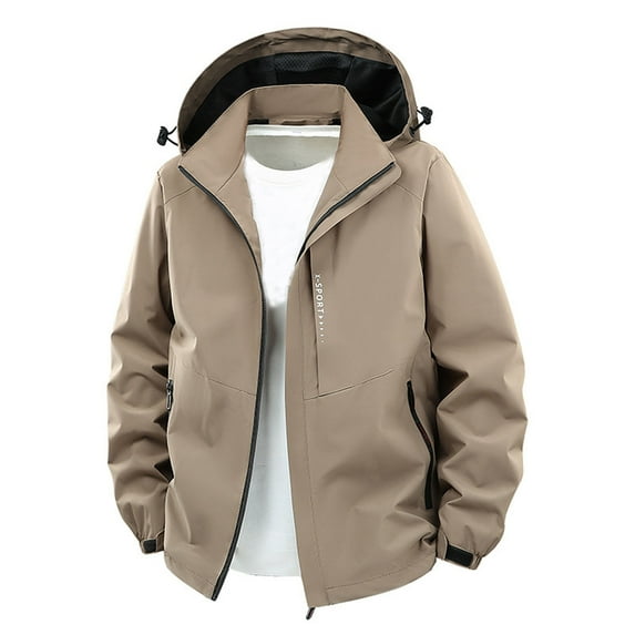 Oplxuo Mens Lightweight Waterproof Rain Jacket Soft Shell Outdoor ...