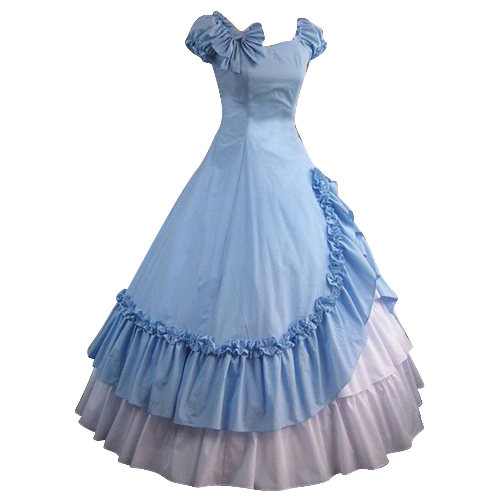 Oplxuo Women's Medieval Queen Dress Vintage Victorian Civil War Rococo ...