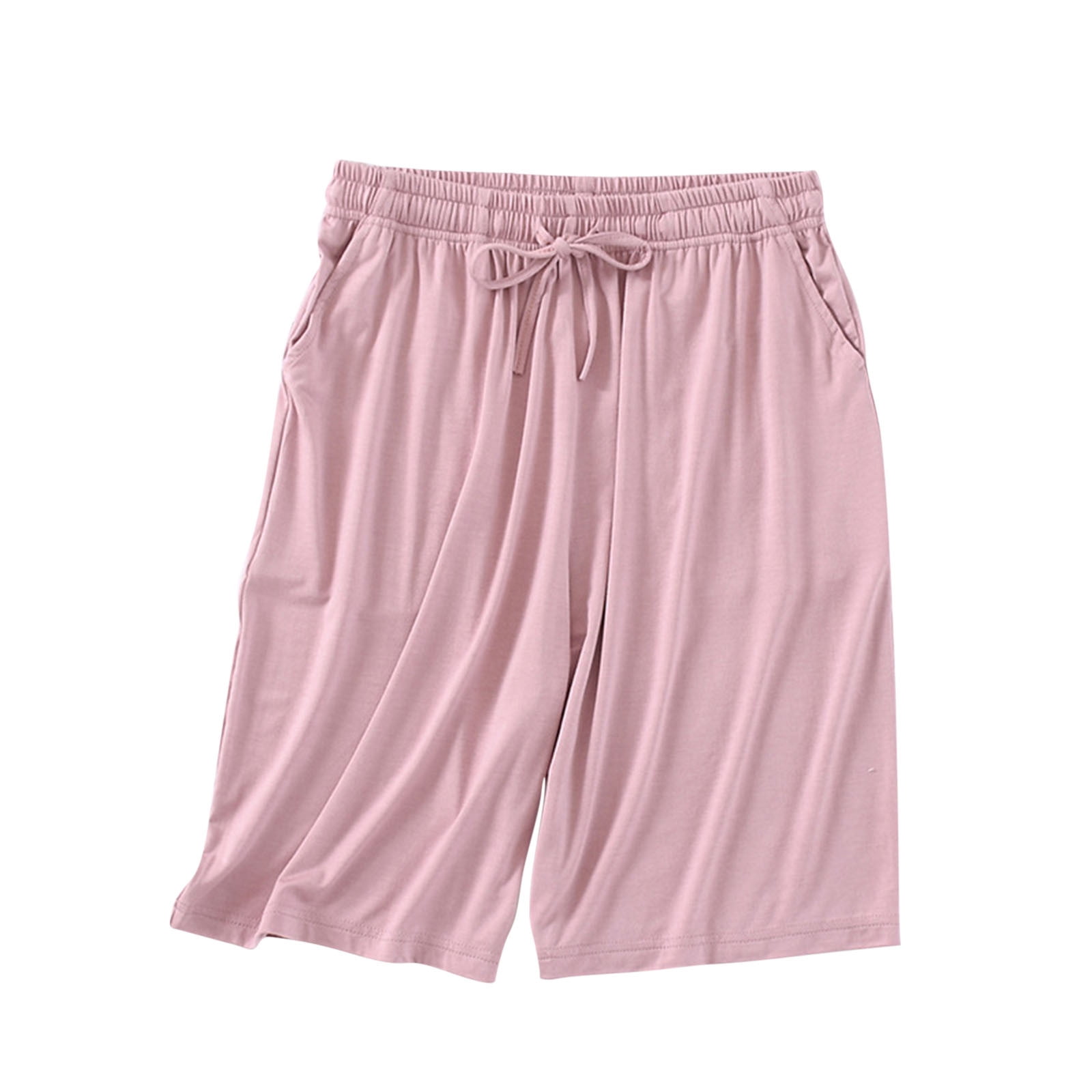 Oplxuo Women's Ultra-Soft Modal Sleep Shorts, Plus Size Comfy Elastic ...