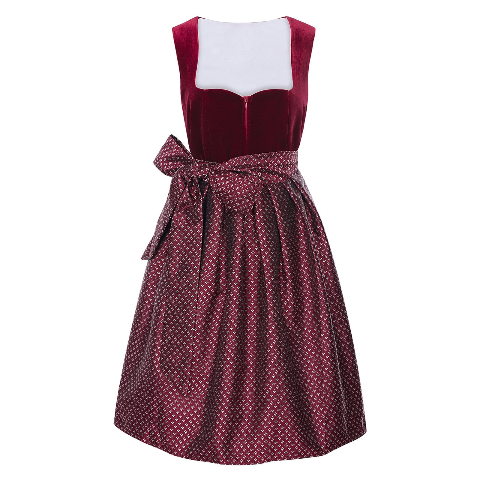 Oplxuo Womens Vintage Dress Germany Oktoberfest Dirndlbluse Beer Stage ...