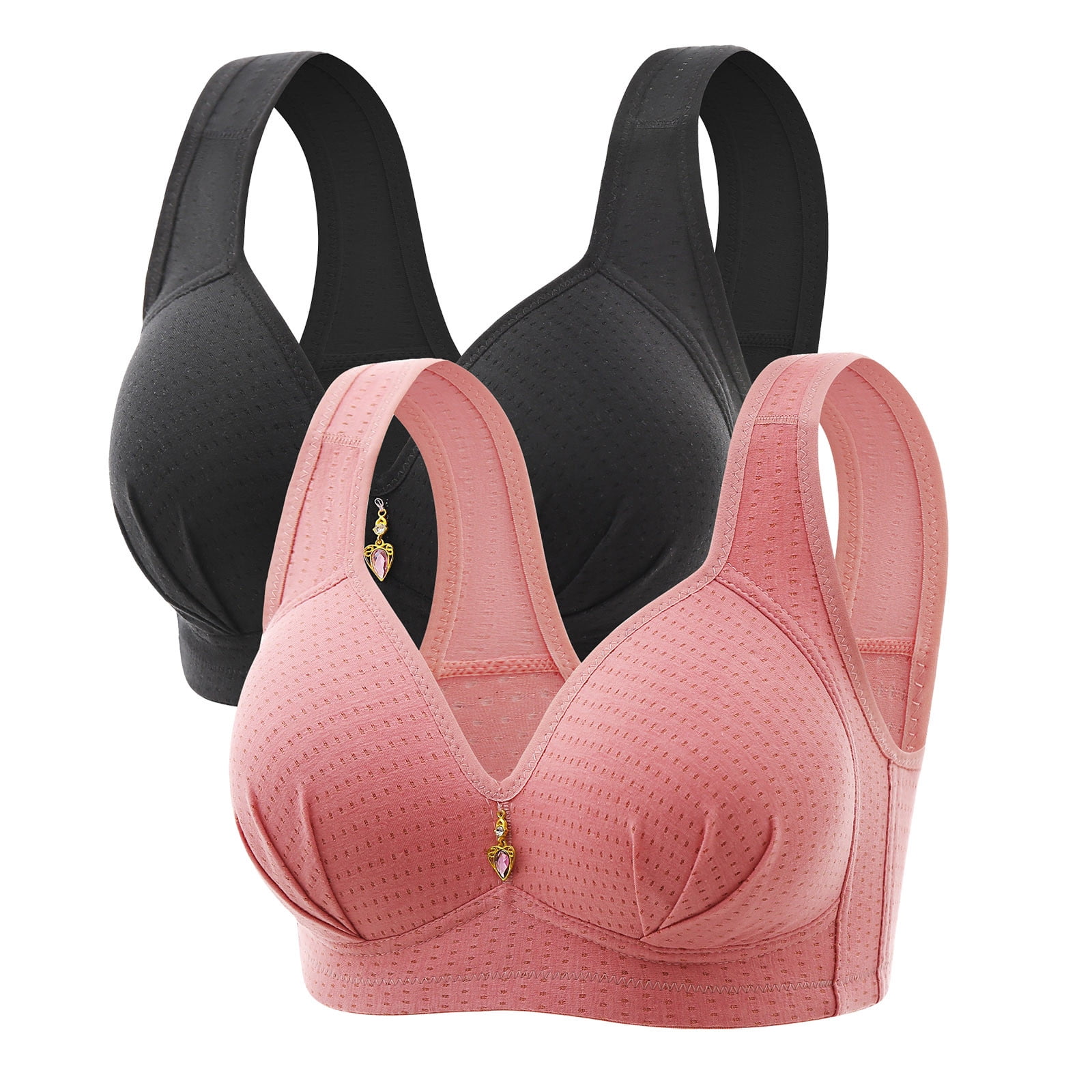 Oplxuo Womens Wireless Bras Push Up Comfortable No Underwire Plus Size ...