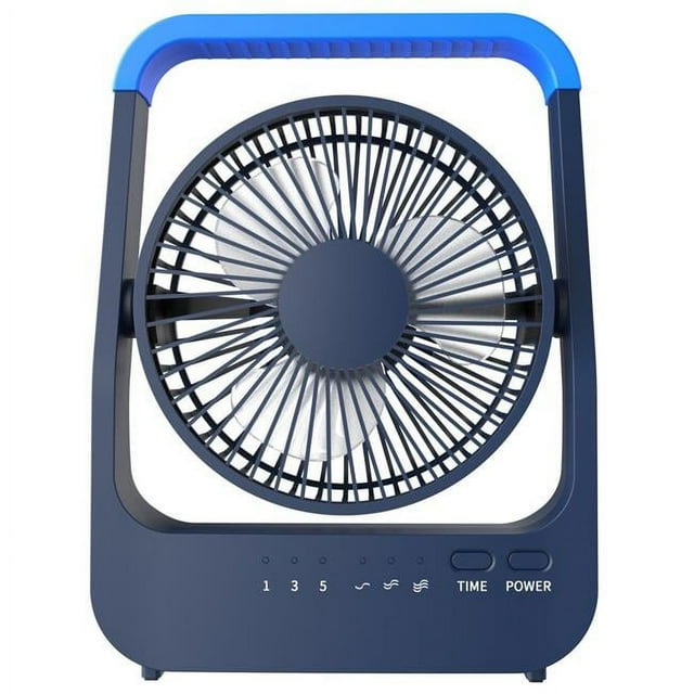 Opolar 6 in. 3 Speeds Battery Operated USB Desk Fan in Blue - Walmart.com